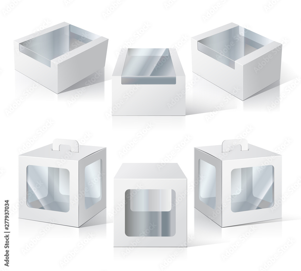 Carton Or Plastic Blank Package Box with a transparent plastic window ...