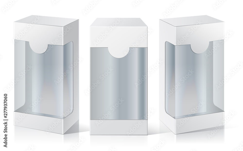 Carton Or Plastic Blank Package Box with a transparent plastic window ...