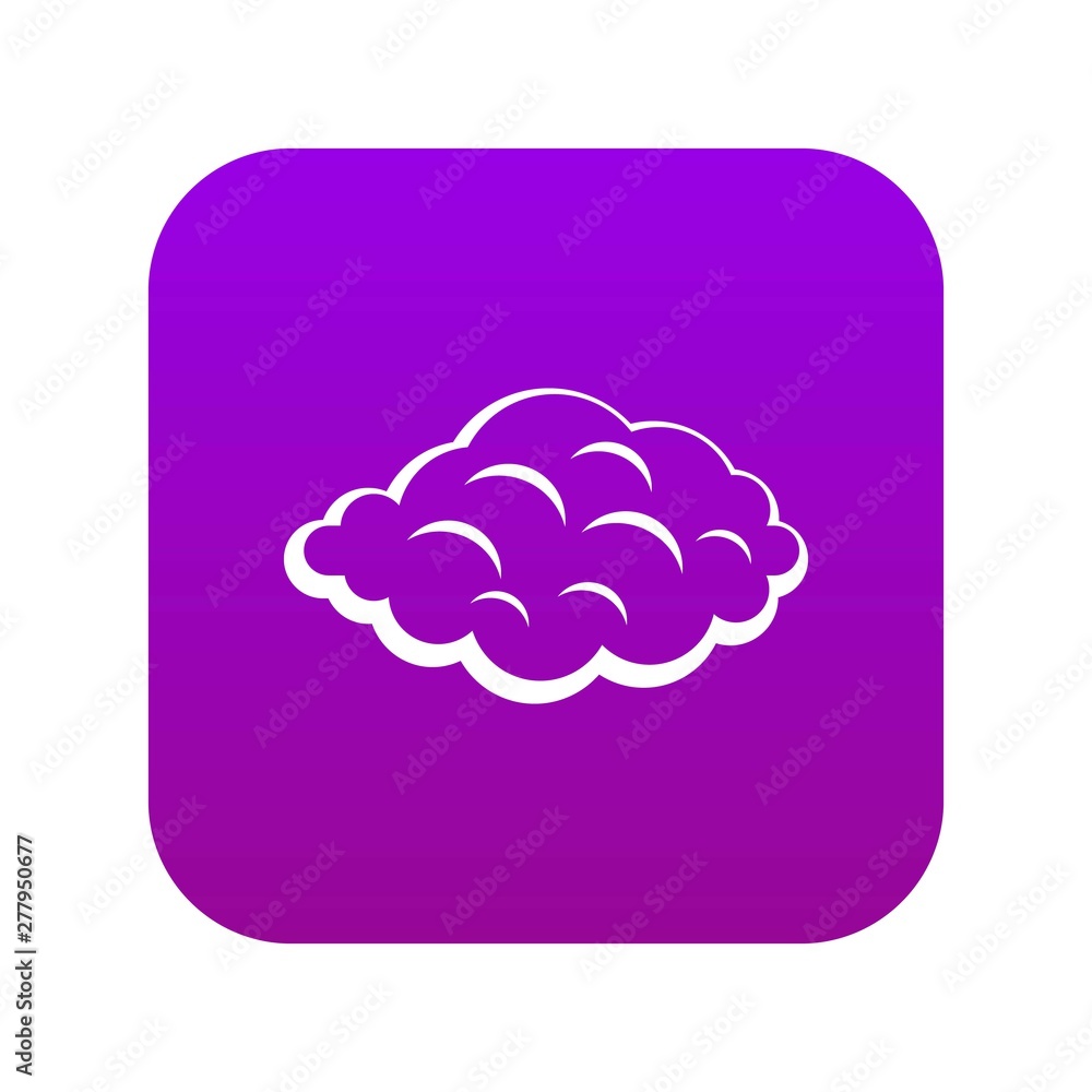Small cloud icon digital purple for any design isolated on white vector ...