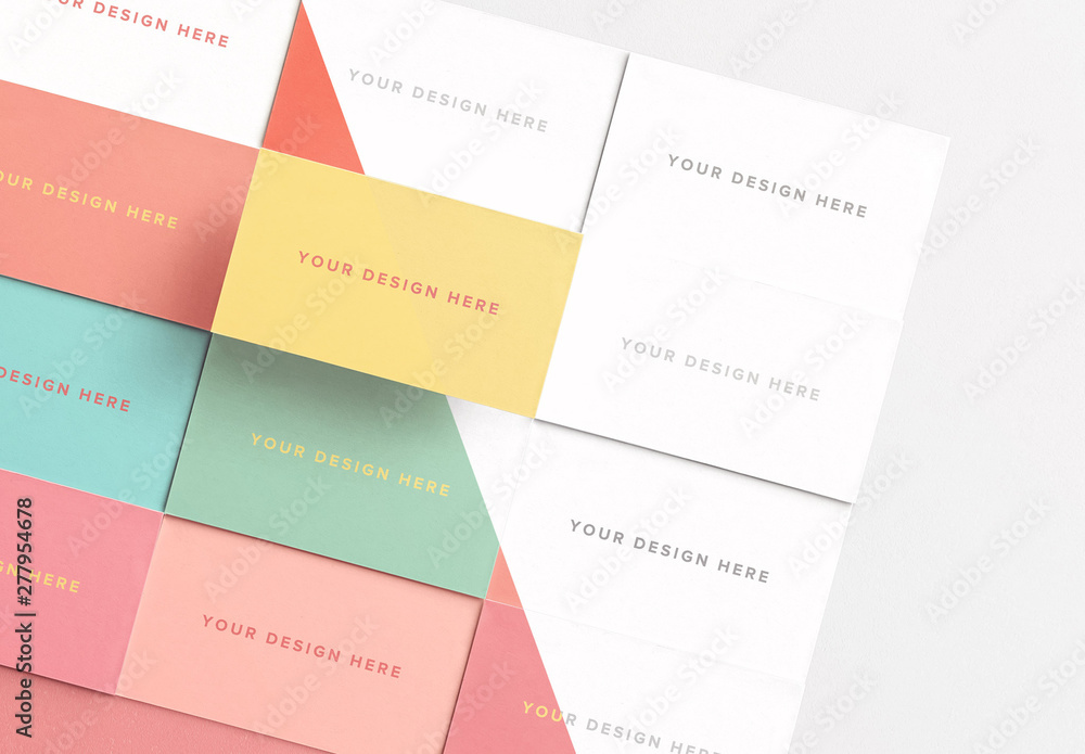 Alternating Business Card Grid Set Mockup Stock Template | Adobe Stock