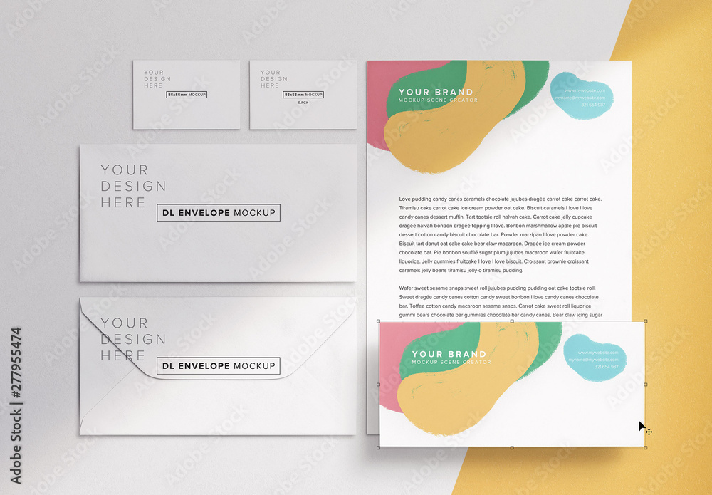 Branding Stationery Set Mockup Stock Template | Adobe Stock