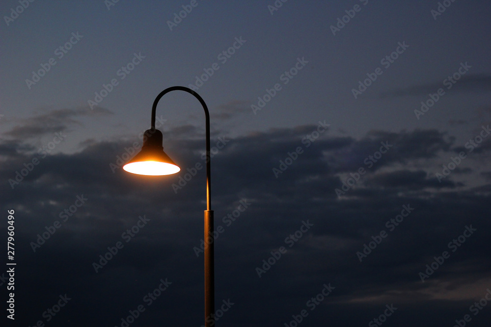 light post on beautiful sky background Stock Photo | Adobe Stock