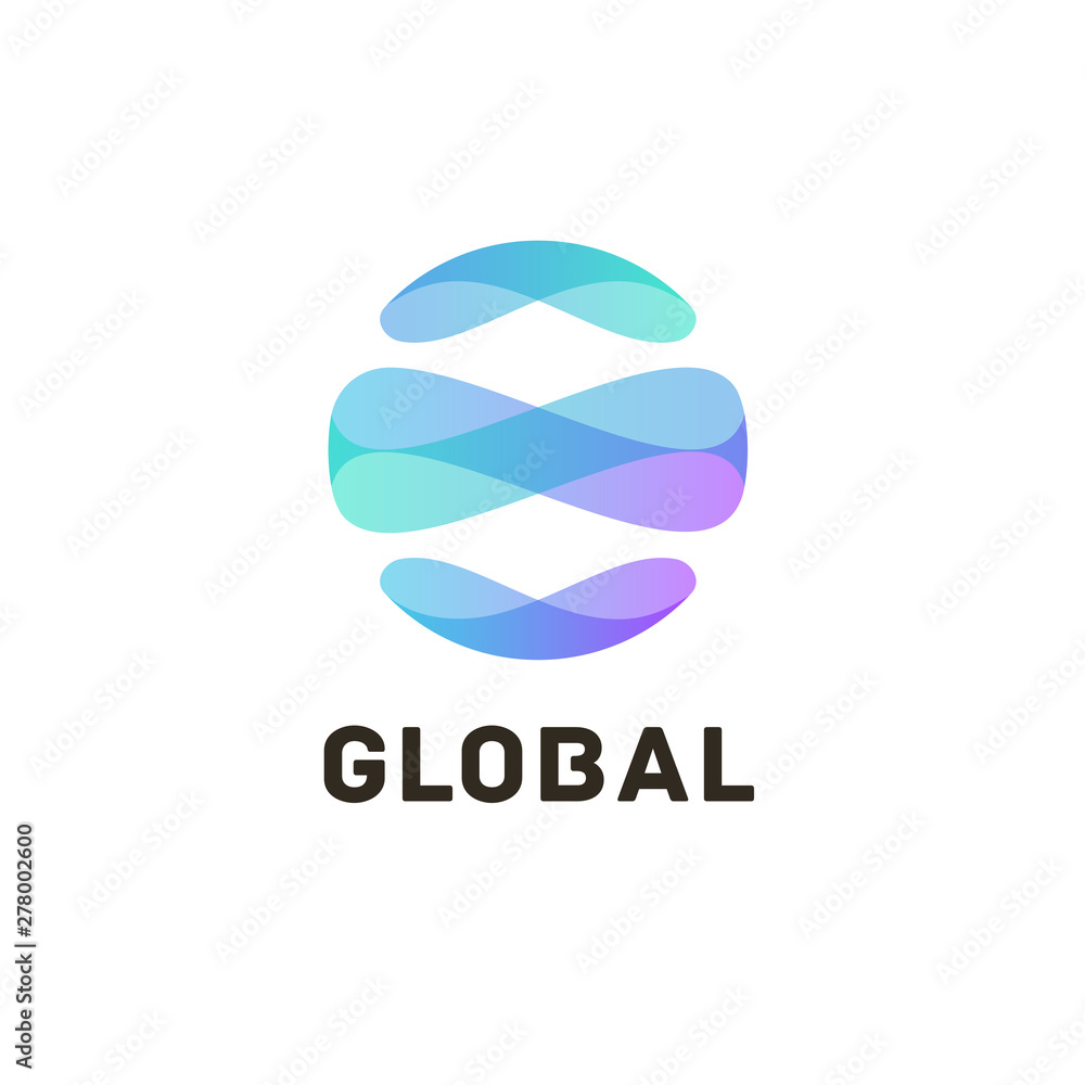 Vector logo design template for business. Global icon. Stock Vector ...
