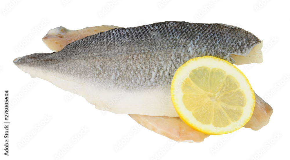 Raw basa fish fillets also known as river cobbler isolated on a white ...