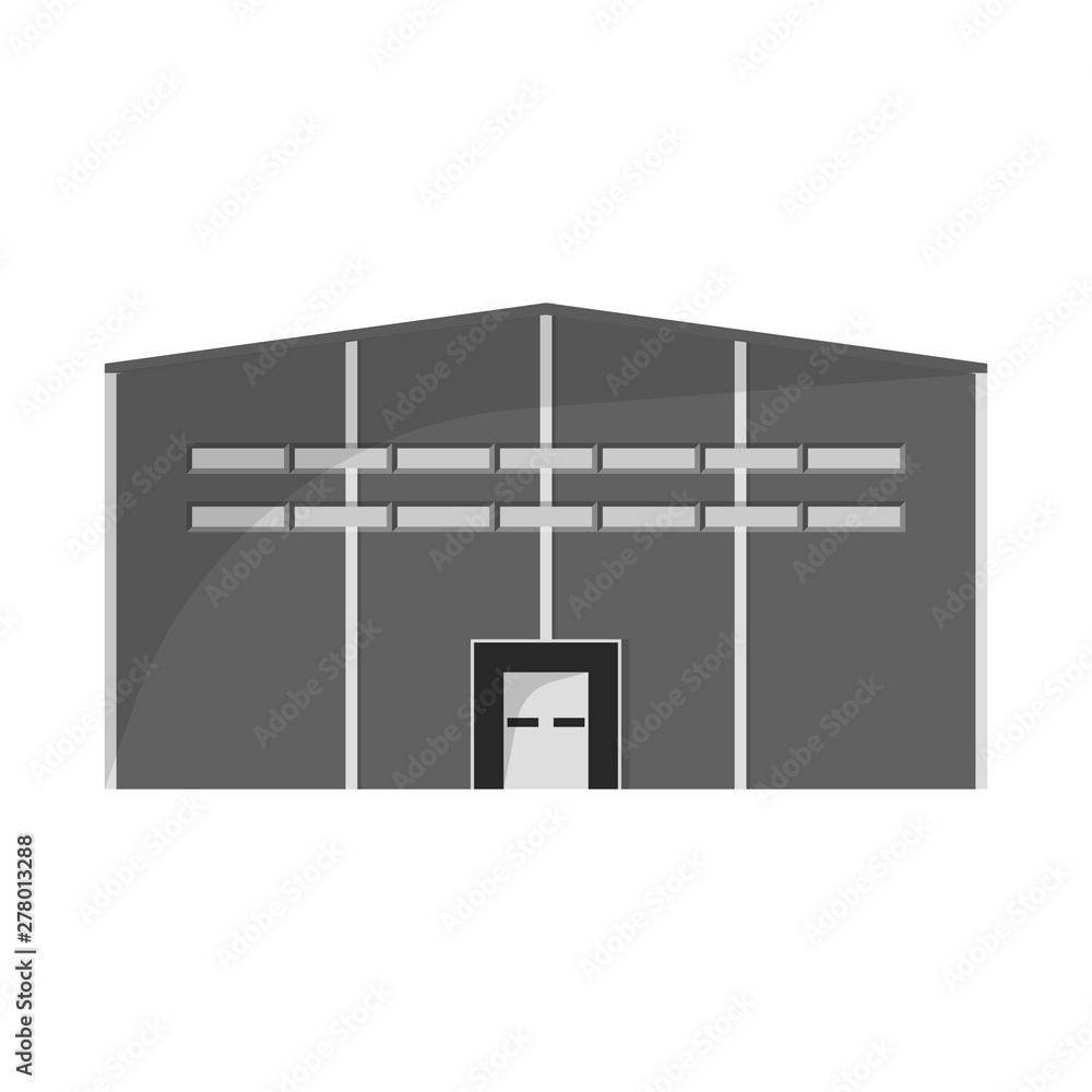 Vector illustration of warehouse and distribution symbol. Collection of ...