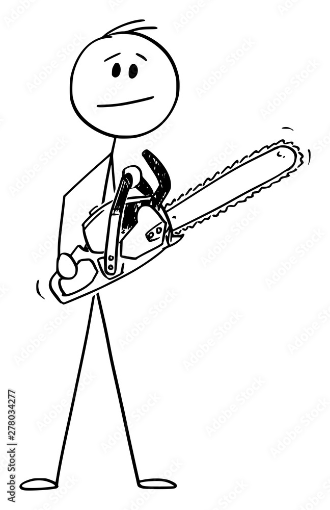 Vector cartoon stick figure drawing conceptual illustration of man or ...