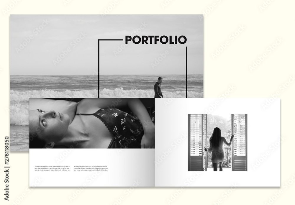 Minimalist Portfolio Layout Stock Template | Adobe Stock