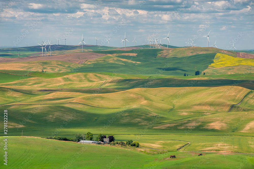 Beautiful Farmland Patterns Seen From Steptoe Butte, Washington. High ...