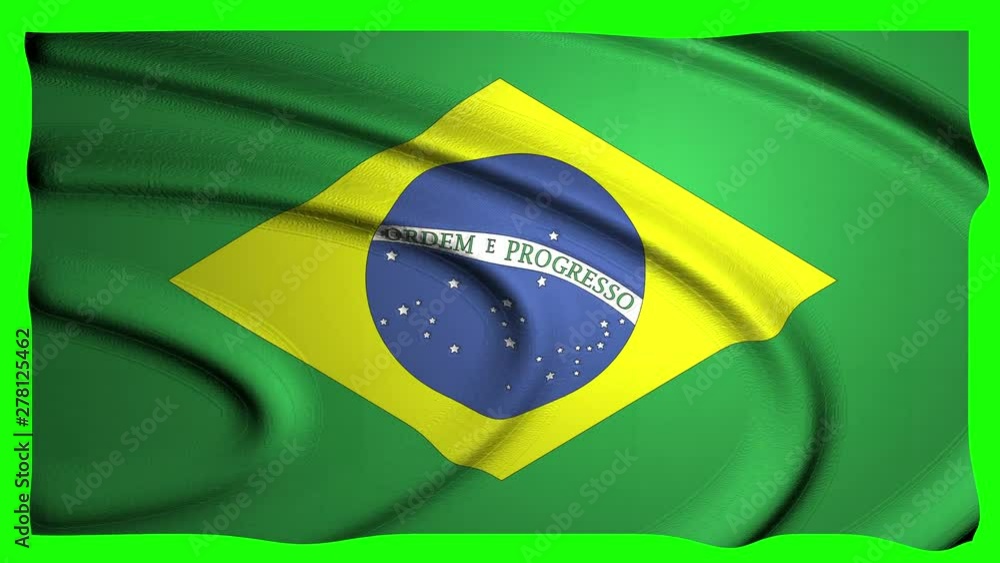 brazil Animation Flag Animation Green Screen Animation brazil Waving ...