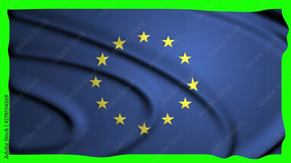 european Animation Flag Animation Green Screen Animation european union ...