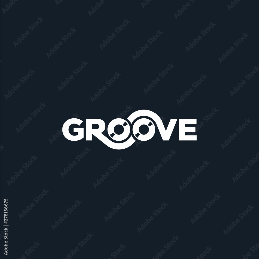groove logo typography black white Stock Vector | Adobe Stock