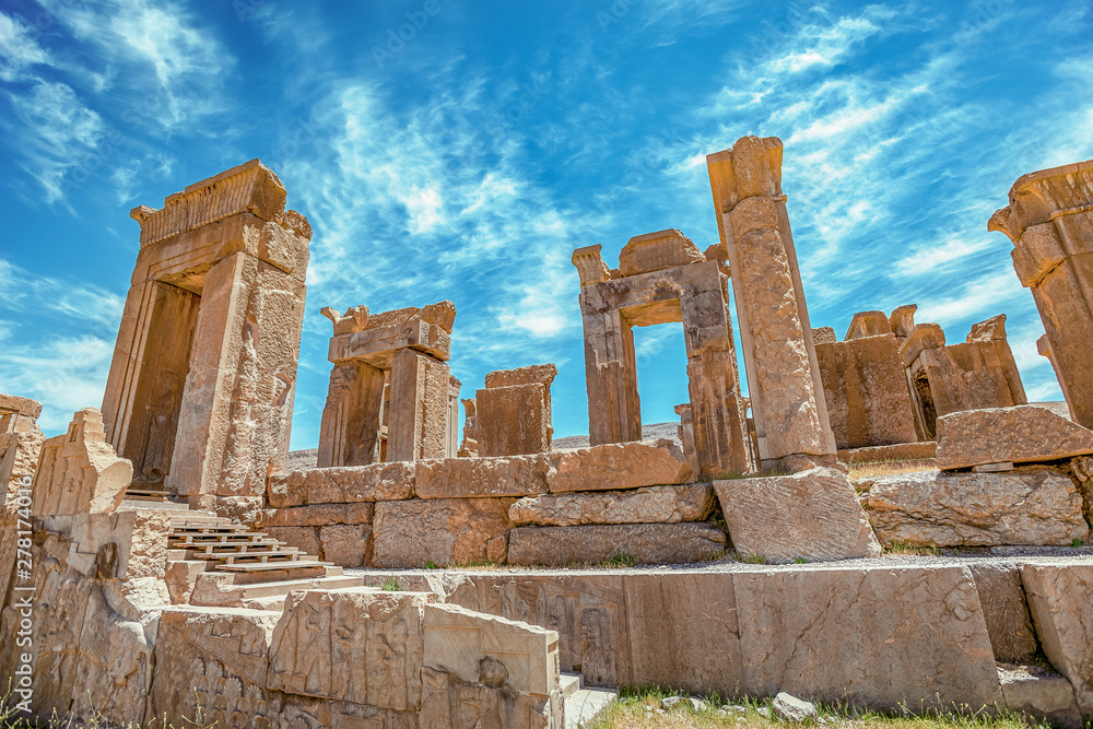 Hadish Palace, one of the complex in ancient Persepolis, ancient ...