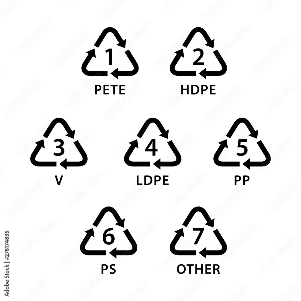 arrow recycle triangle logo isolated on white background, symbology ...