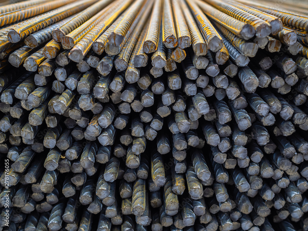 Steel reinforcing bars. The basis of rebar to strengthen the concrete ...