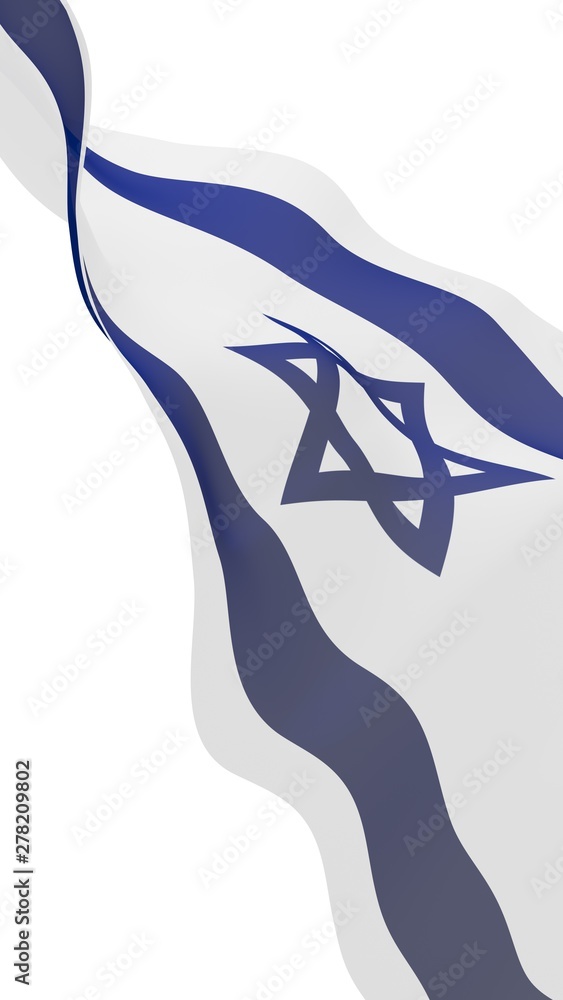 The flag of Israel. State symbol of the State of Israel. A blue Star of ...