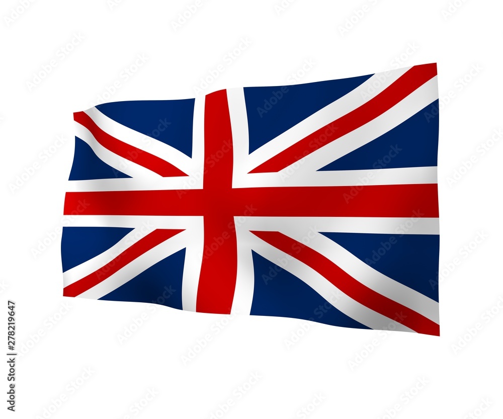 Uk Flag Flowing