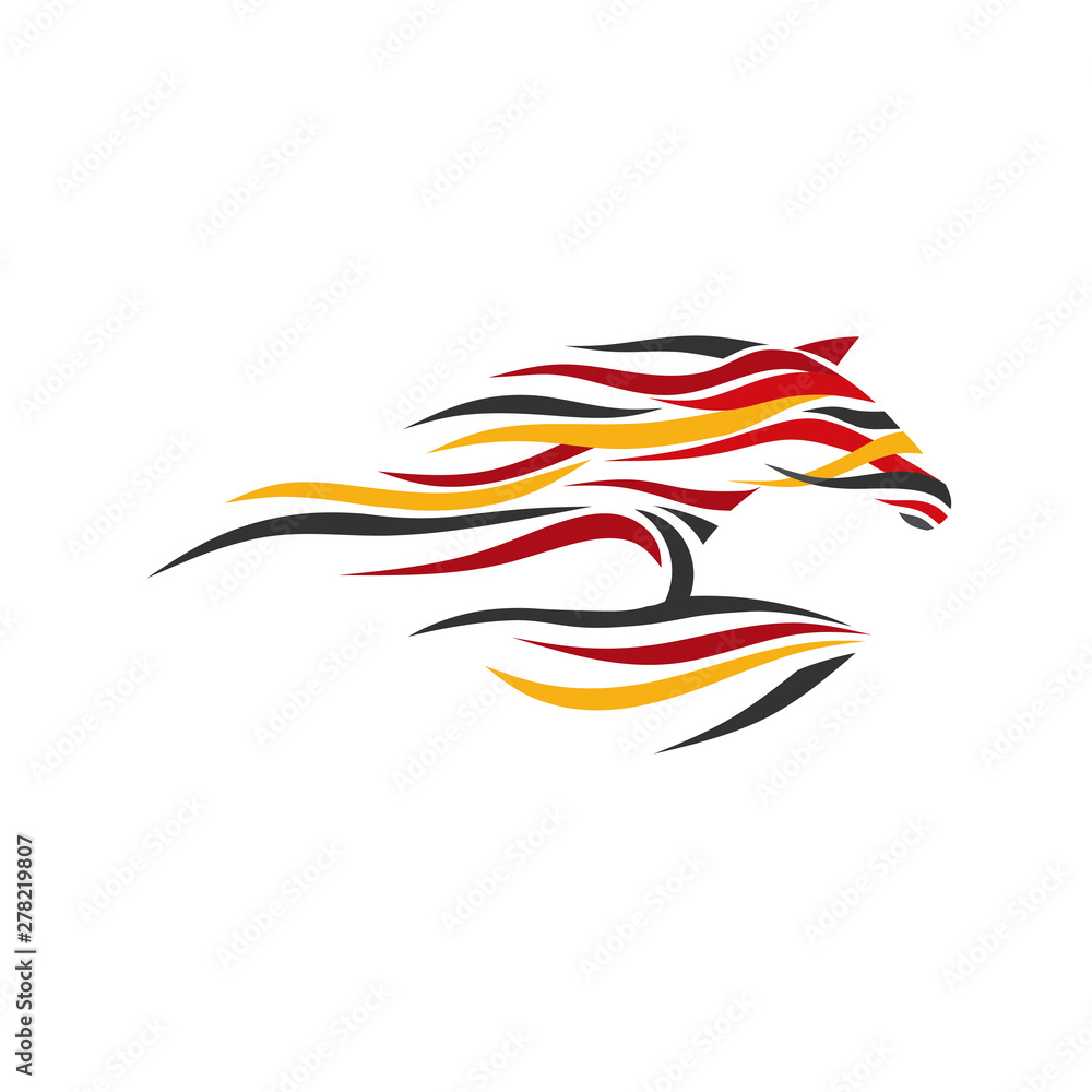 creative abstract horse color vector illustration Stock Vector | Adobe ...