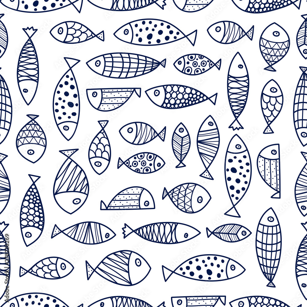 Cute fish. Kids background. Seamless pattern. Can be used in textile ...