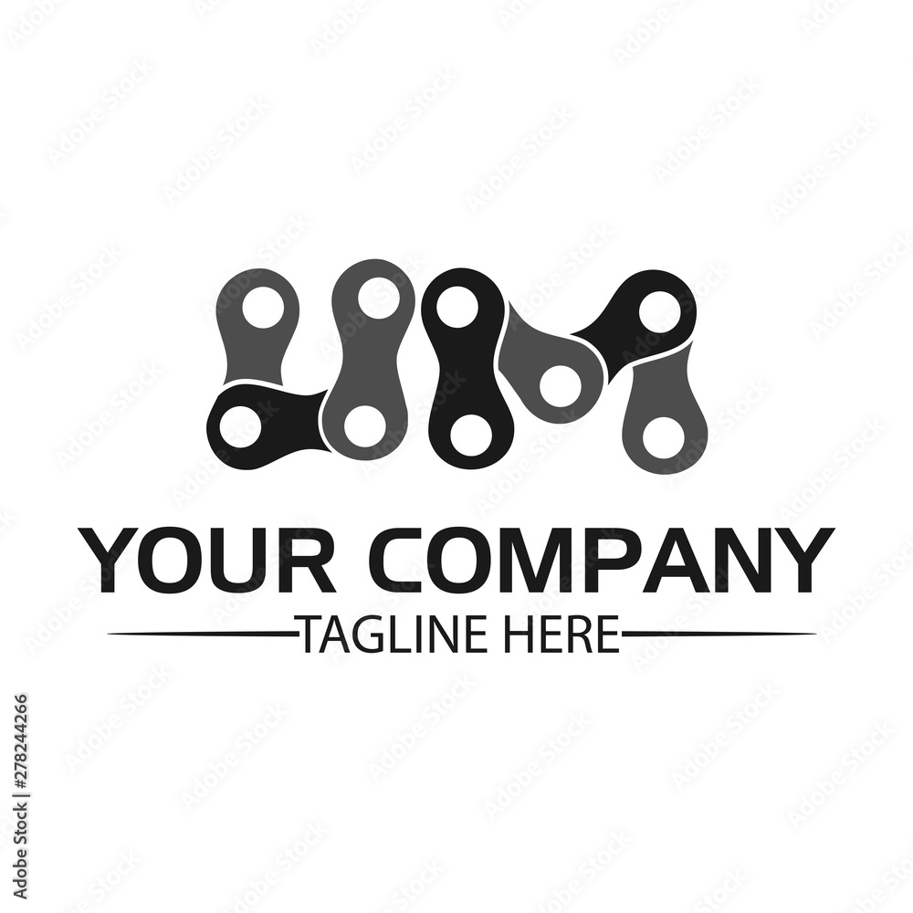 Photo & Art Print Letter UM, Logo Letter UM and chain. logo formed by ...