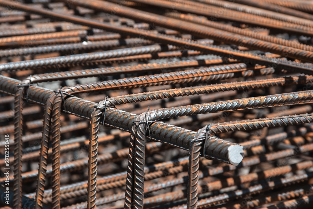 Steel rebar for reinforcement concrete for pouring the concrete base of ...