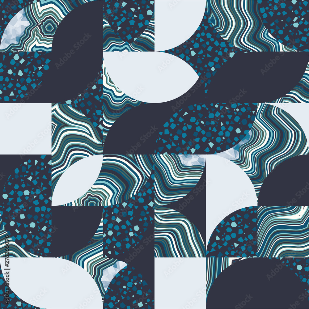 Geometric Shapes Mashed Up With Infinite Agate Geode Seamless Repeat ...