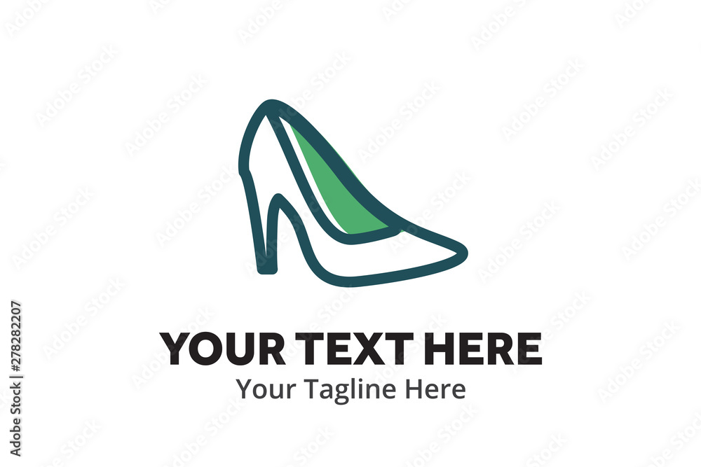 ladies shoes logo , ladies shoes simple logo creative design in flat ...