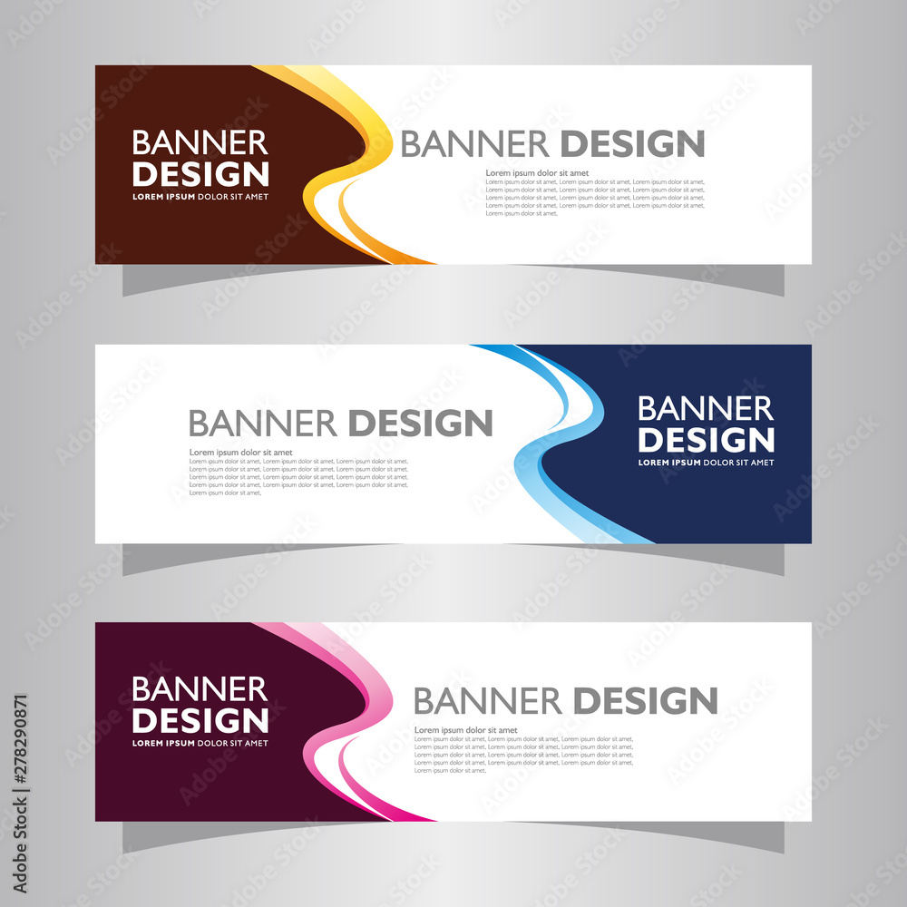 Vector Banner design concept. Modern background template layout ...