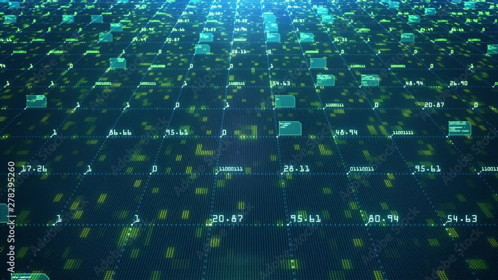 Big data visualization concept. Machine learning algorithms. Analysis of information. Technology ...