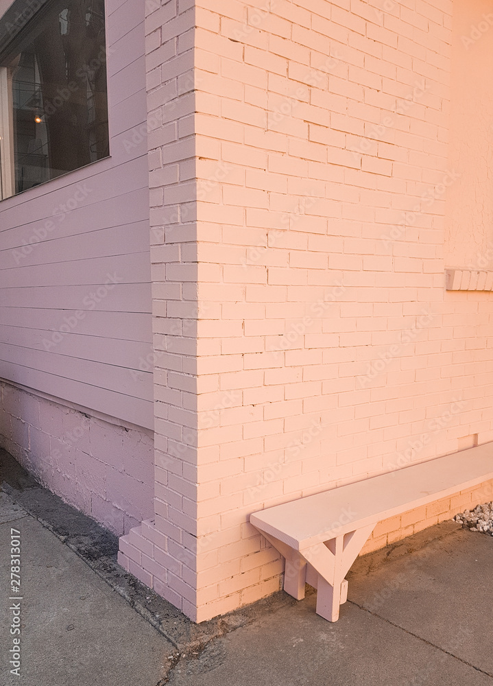 Painted Pink Brick Stock Photo | Adobe Stock