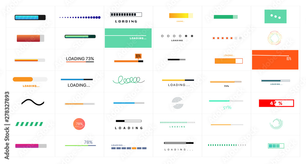 Preloaders and progress bar. Web preloader. Buffer progress bar. Set of ... Preloaders and progress bar. Web preloader. Buffer progress bar. Set of ...