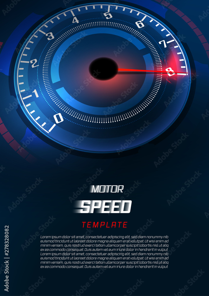 Banner Speed motion background with fast speedometer car. Racing ...