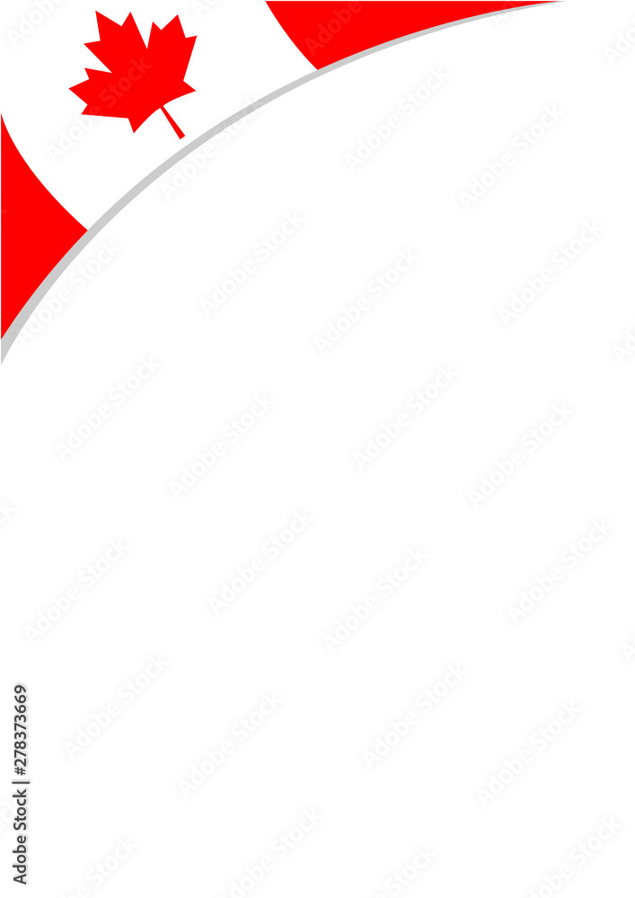 Canadian flag symbolism corner frame with empty space for your text, A4 ...