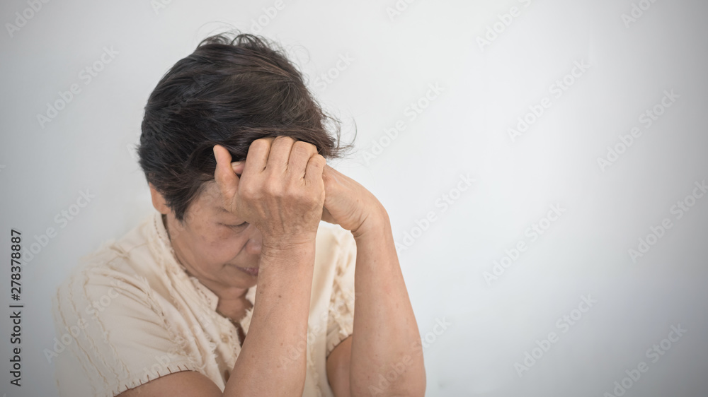 Dementia, Alzheimer's disease elderly senior patient (old aged women ...