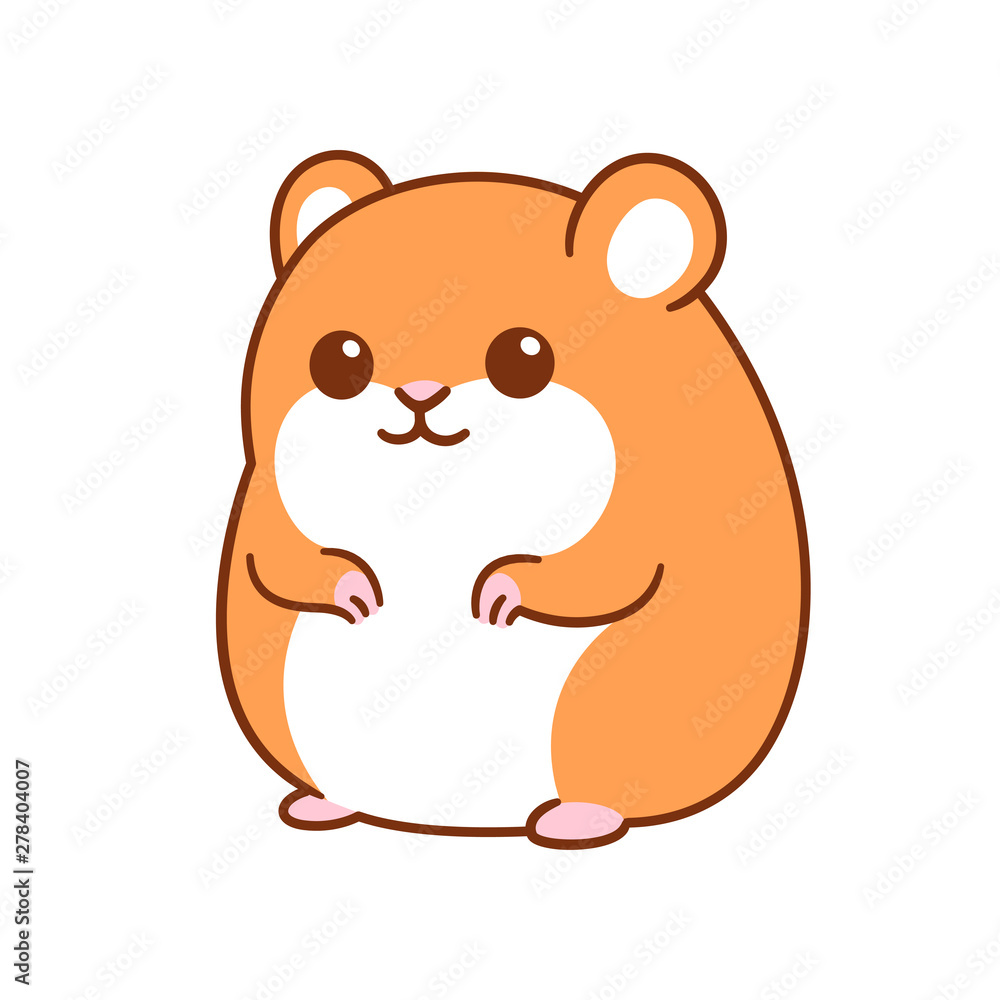 Cute cartoon hamster 素材庫向量圖 | Adobe Stock