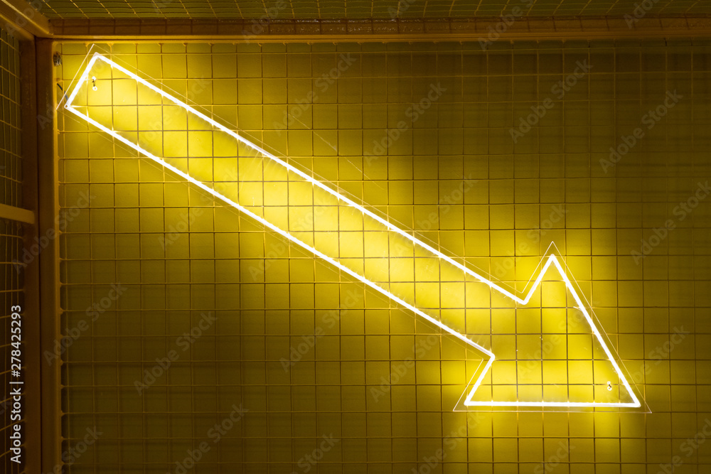 Dots matrix led diplay panel with illuminated symbol of arrow Stock ...