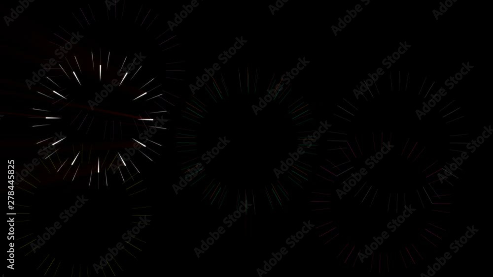 Cartoon 2d firework flash fx animation in black background for your ...