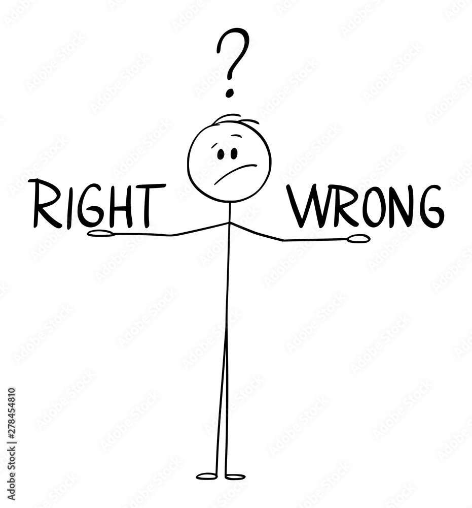 Vector cartoon stick figure drawing conceptual illustration of man or ...
