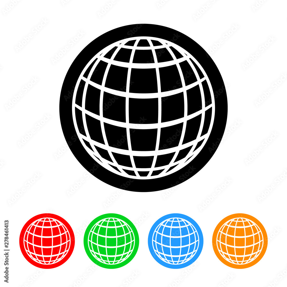 Globe icon vector planet Earth world illustration business design ...