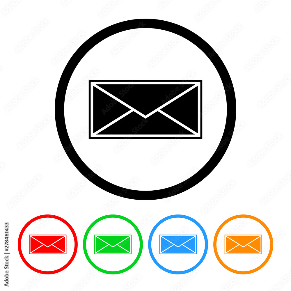 Letter envelope icon vector mail envelope illustration design element ...