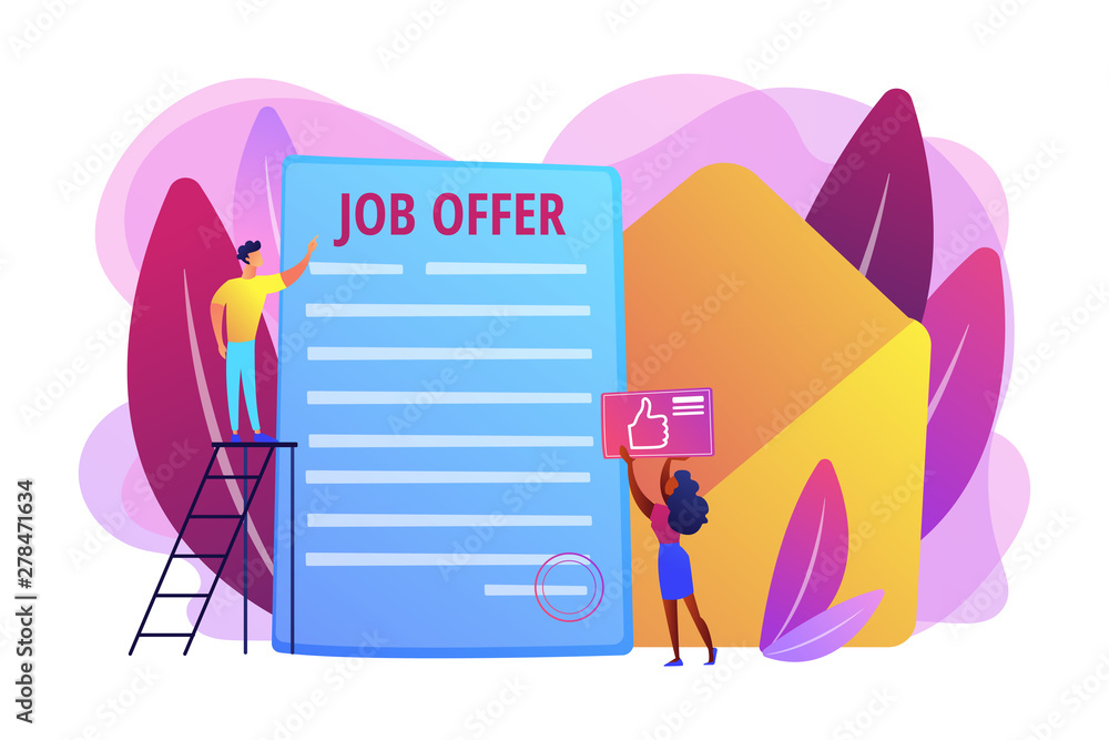 Successful business deal. Employee hiring, recruiting service. Job ...