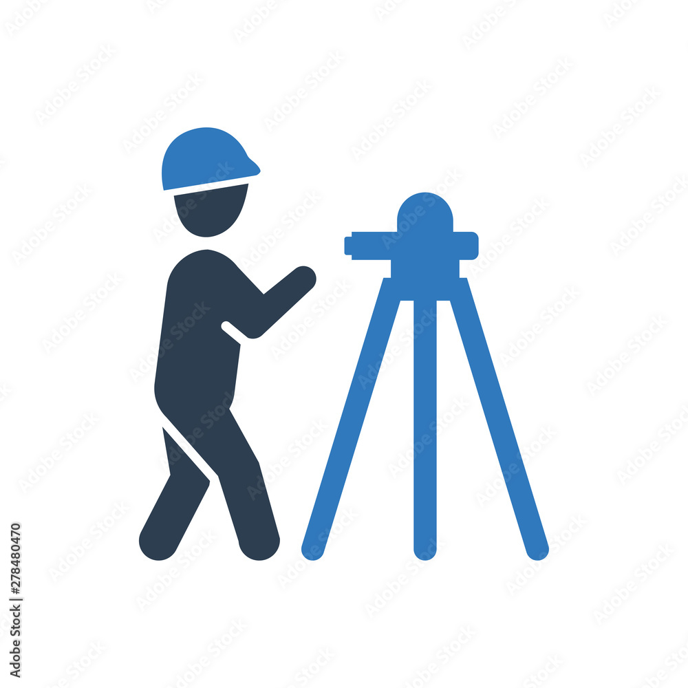 land surveyor icon Stock Vector | Adobe Stock