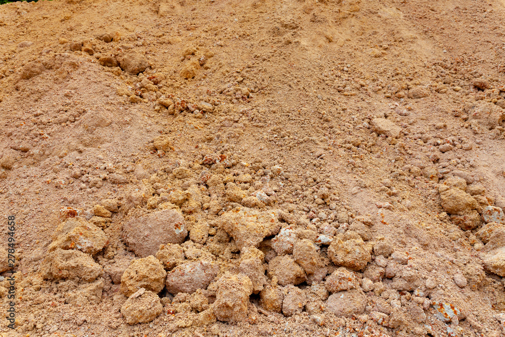 Soil surface details. textured of soil. The soil from the digging of ...