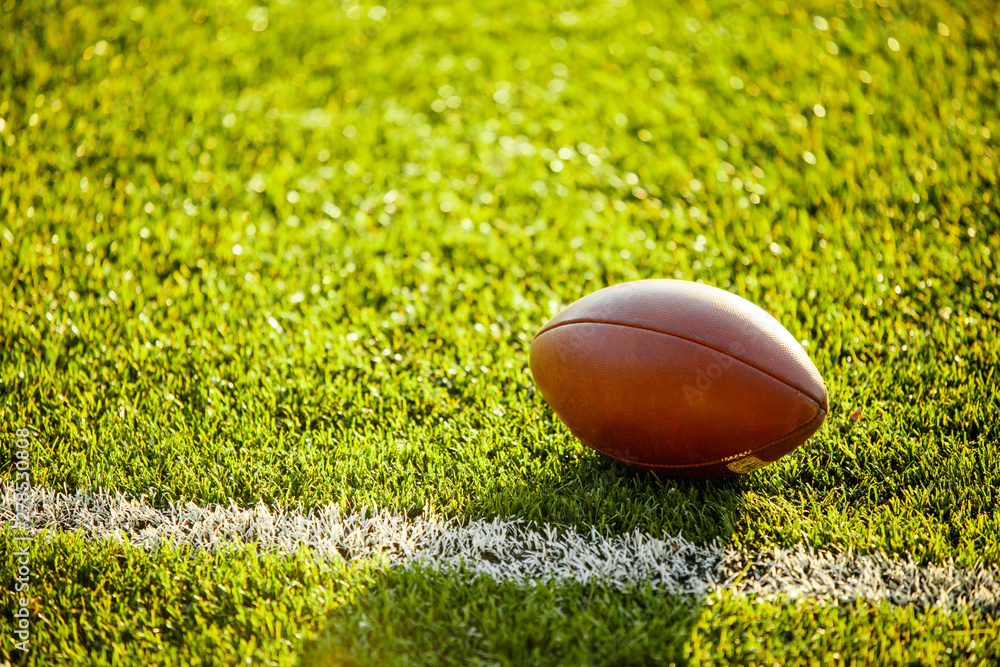 Football Lying On Field