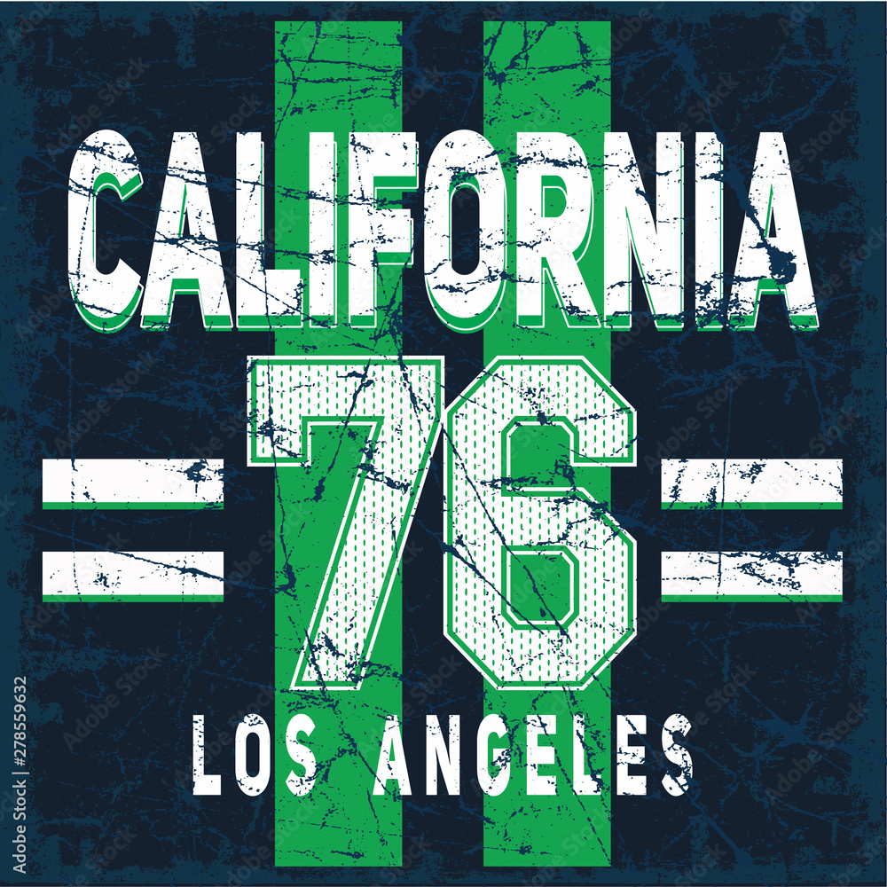 California 76 Los Angeles vector graphic design Stock Vector | Adobe Stock