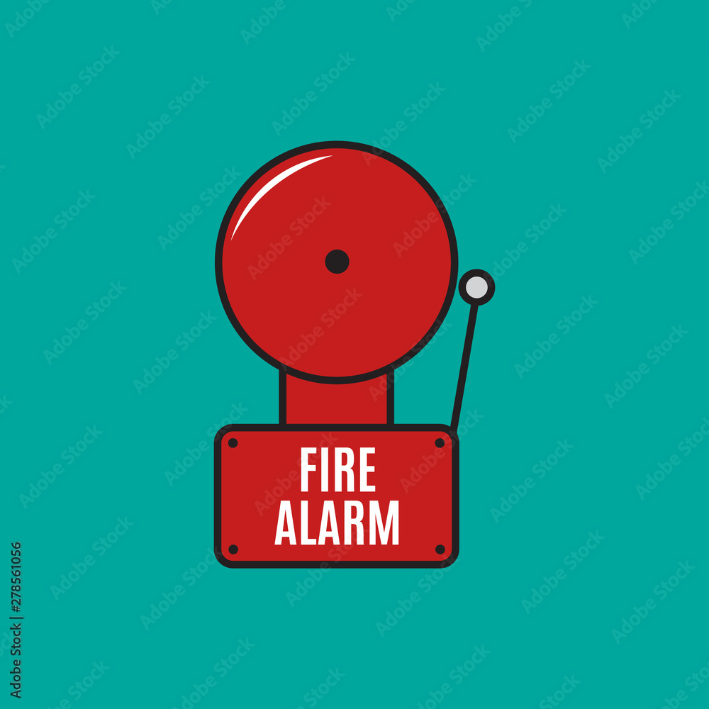 Fire alarm system. Red alarm vector. Fire alarm icon Stock Vector ...