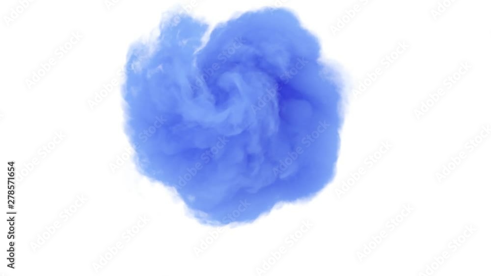 Blue fluffy cloud vortex 3D render Stock Video | Adobe Stock