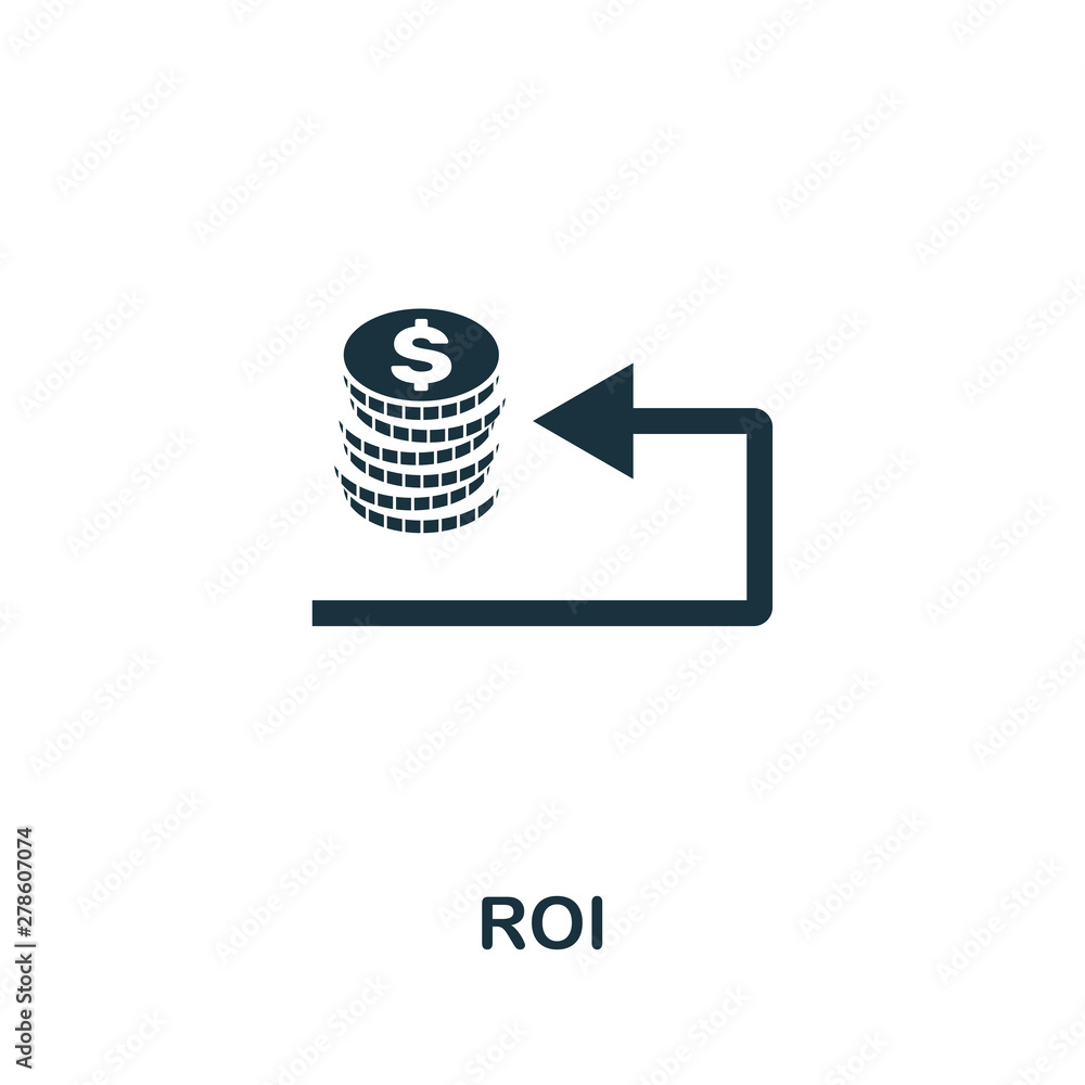 Roi vector icon symbol. Creative sign from business management icons ...