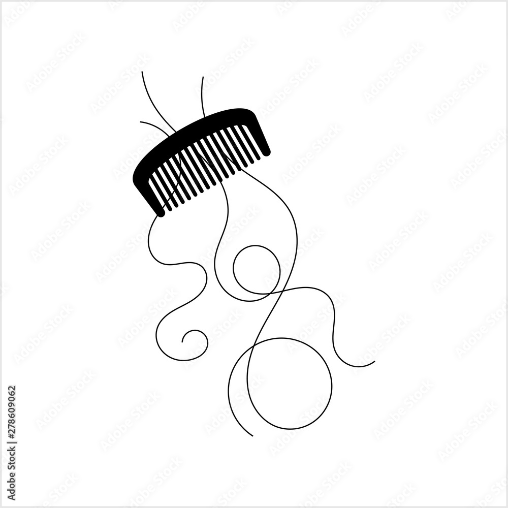 Hair Problem Icon, Frizzy Hair Stock Vector | Adobe Stock