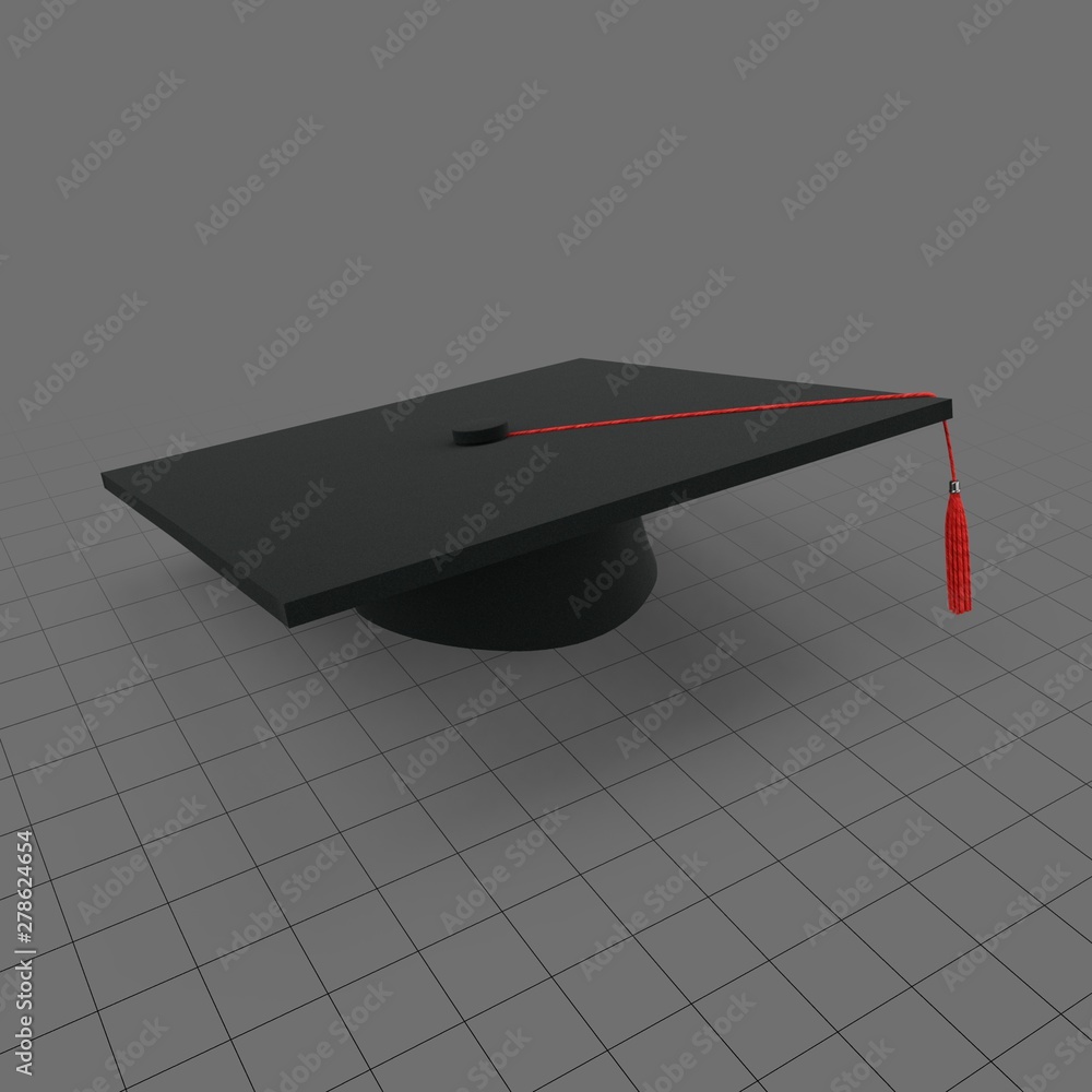 Square academic cap Stock 3D asset | Adobe Stock