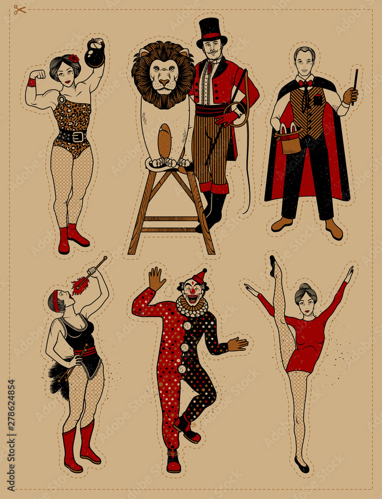 Circus Vintage Collection The Lion Tamer The Clown The Circus Strong